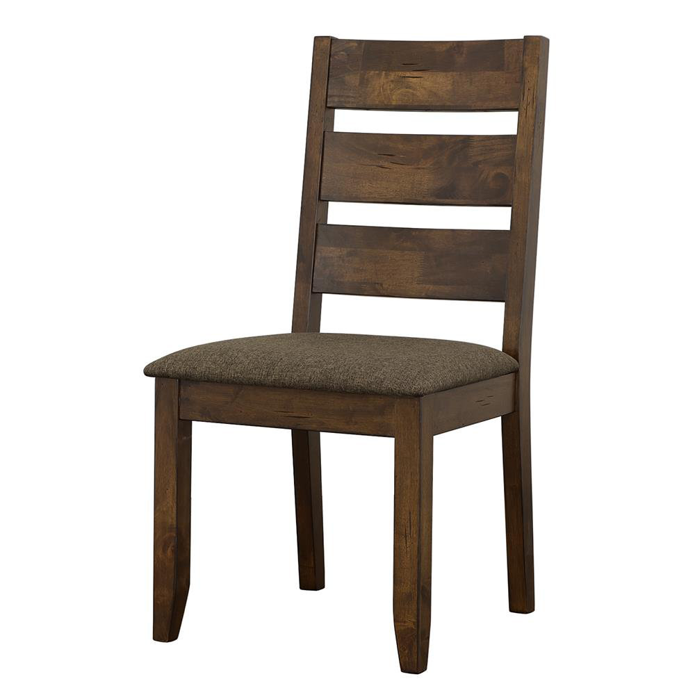 Red Barrel Studio® Alston Knotty Nutmeg/Gray Ladder Back Dining Side ...
