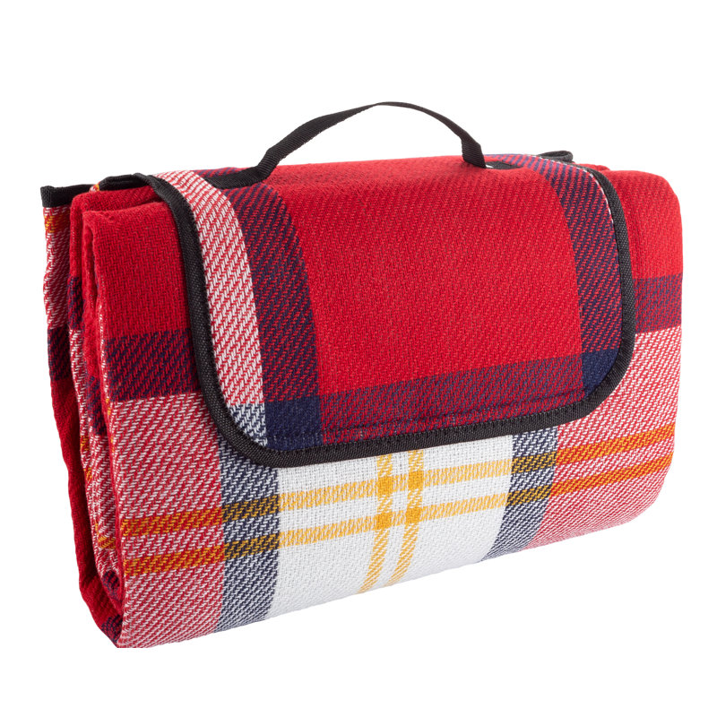 August Grove® Wakeman Waterproof Outdoor Picnic Blanket - Foam Padding ...