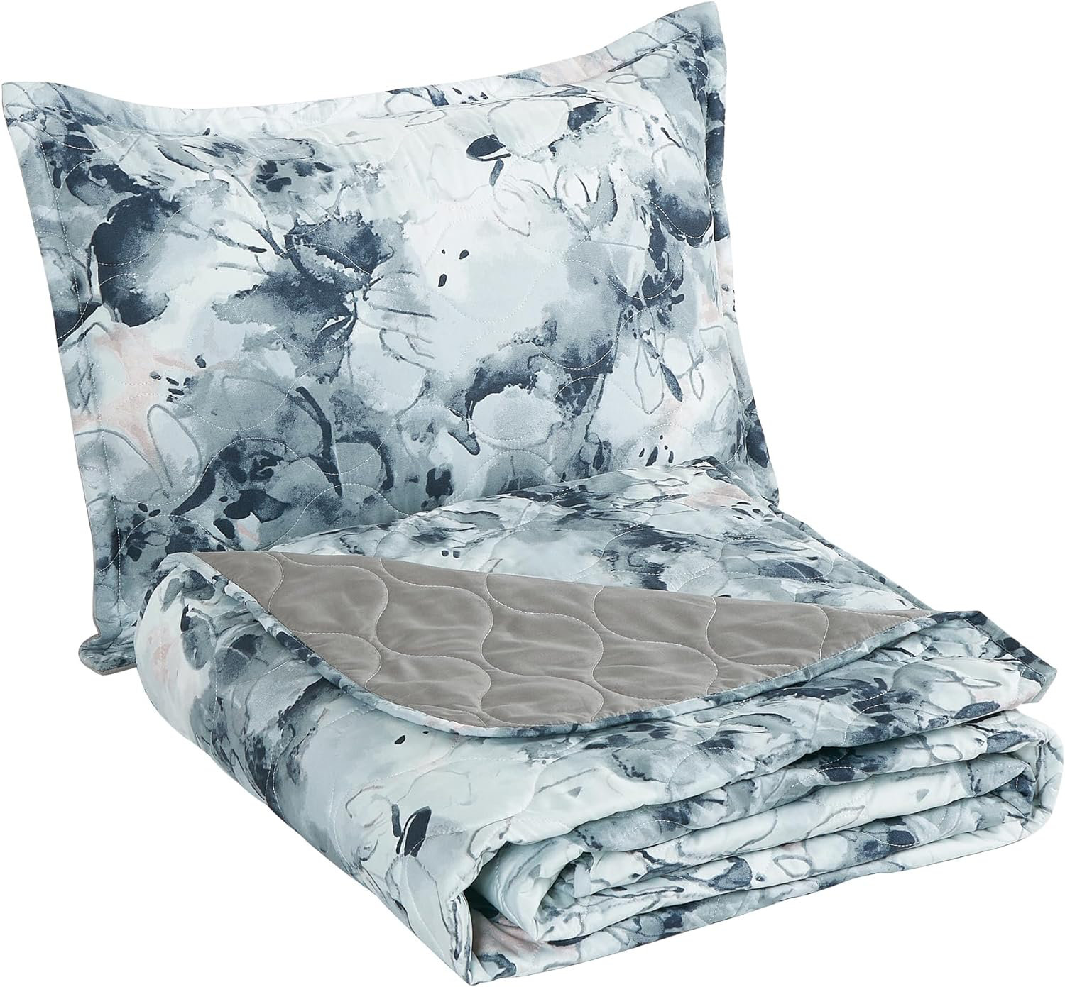 Chezmoi Collection Glory 3-Piece Lightweight Waterbrush Floral Quilt ...