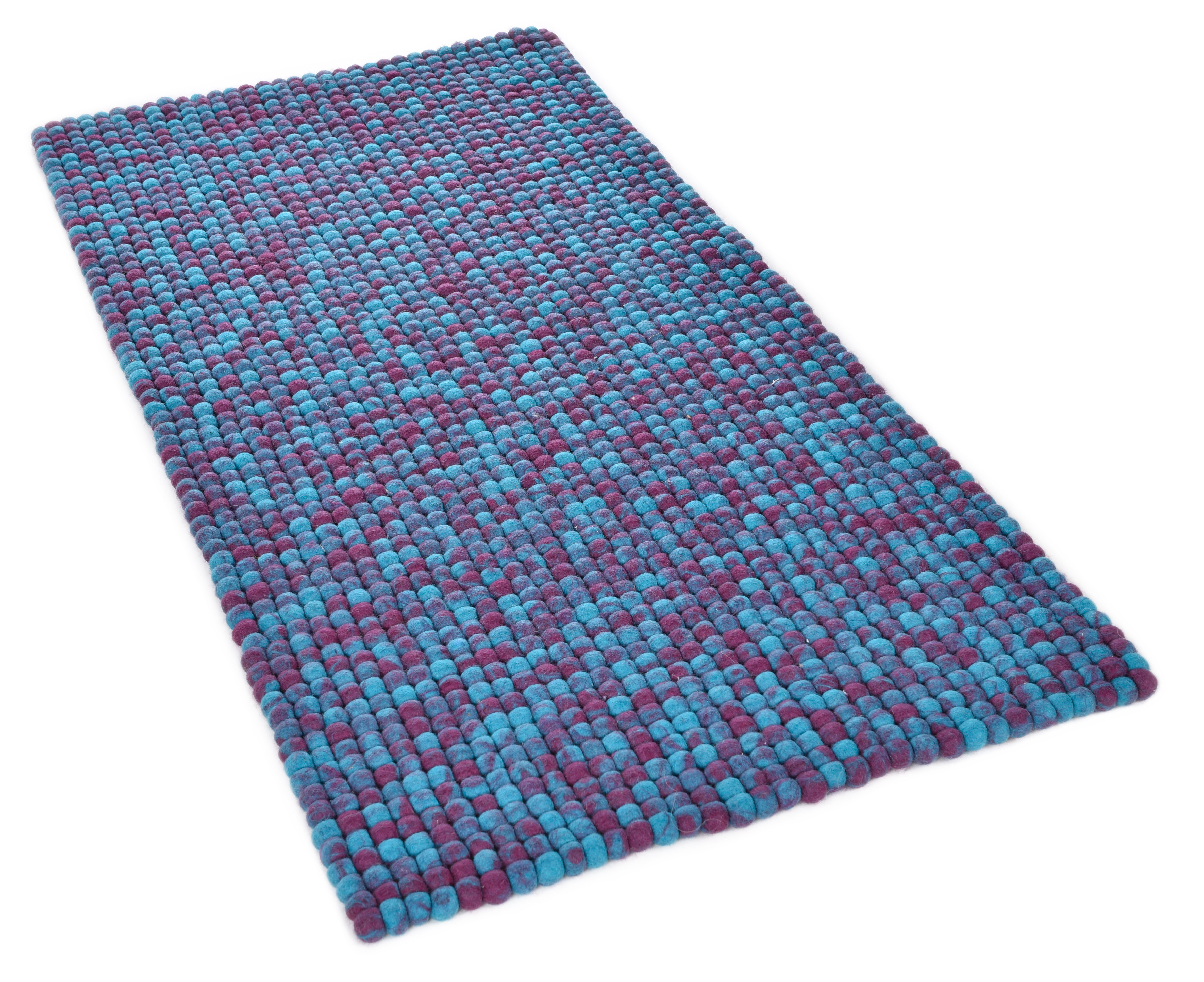 Theko Hand Tufted Wool Blue/Red Rug | Wayfair.co.uk