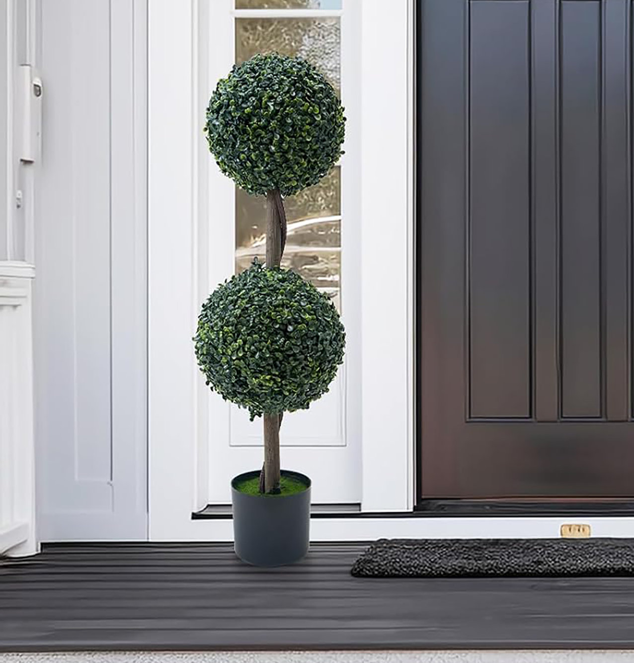 Primrue Fake Greenery Milan Grass Artificial Topiary Ball Tree For ...