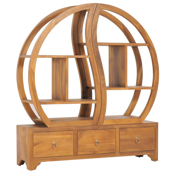 World Menagerie Klem 112cm H x 100cm W Geometric Bookcase | Wayfair.co.uk