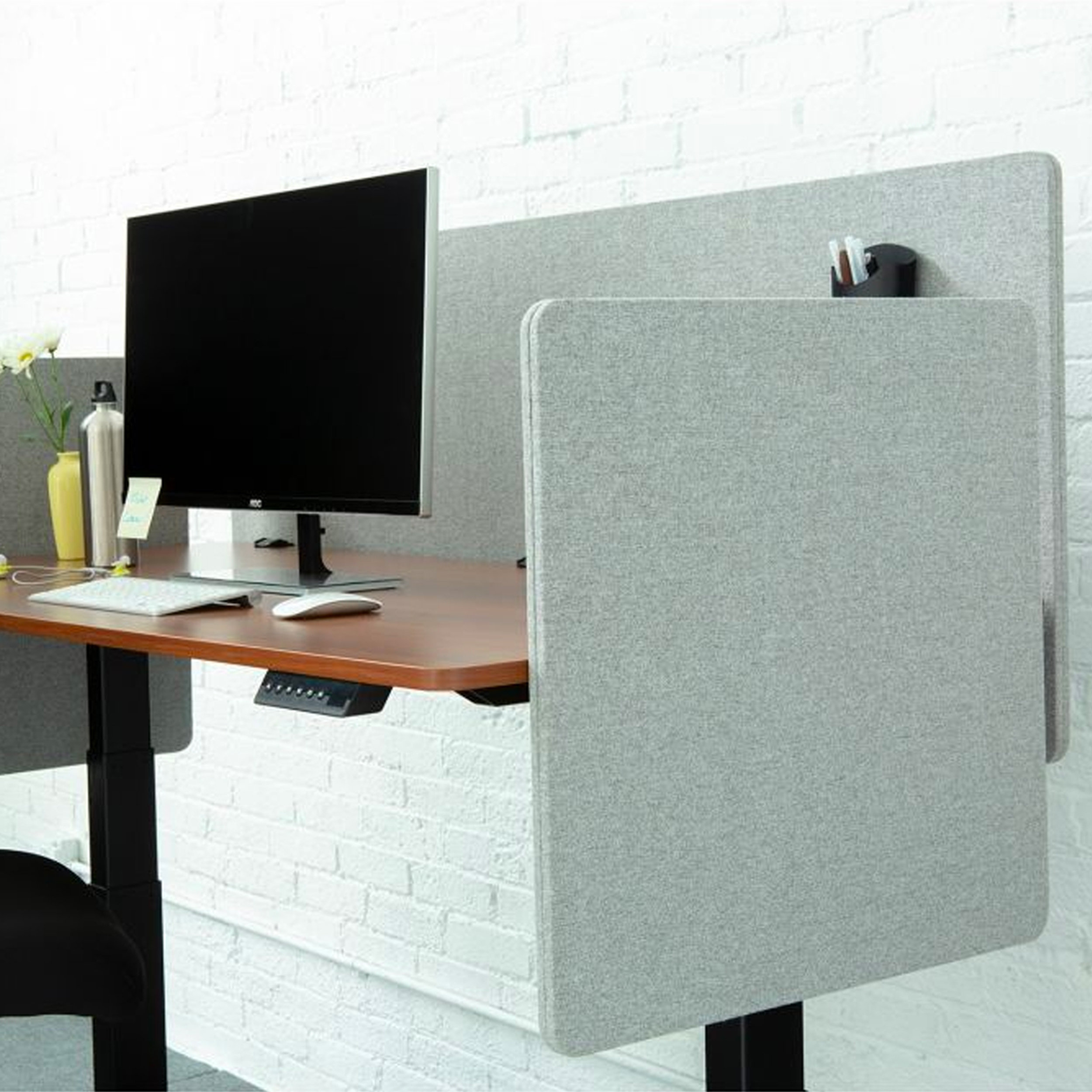 Stand Up Desk Store Fabric 1 Panel Desk Partition | Wayfair