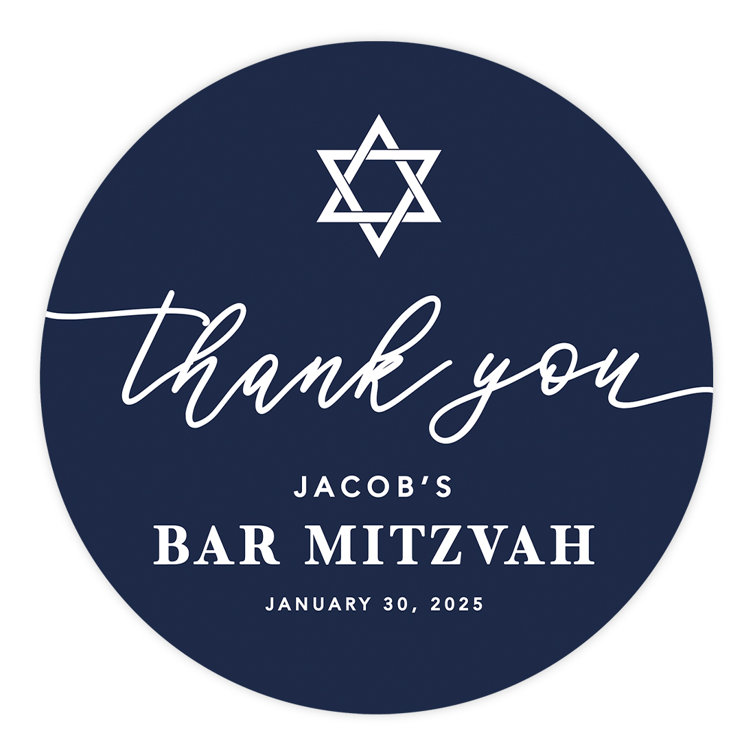 Koyal Wholesale Paper Bar And Bat Mitzvah Thank You Cards | Wayfair