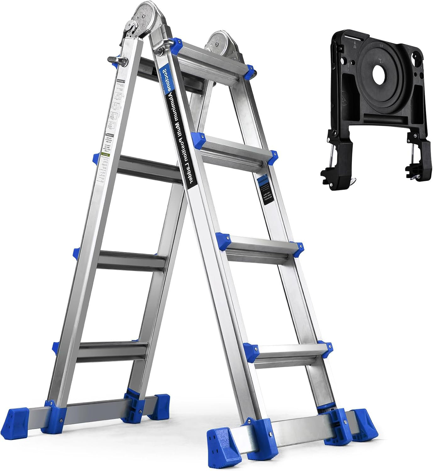 WFX Utility™ Ladder, A Frame 4 Step Extension Ladder, 14 Ft Multi ...