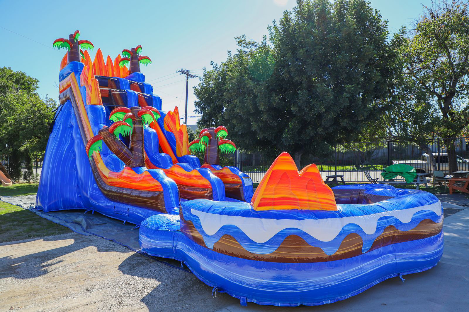 JumpOrange 19' Oasis Commercial Grade Water Slide with Detachable Deep ...