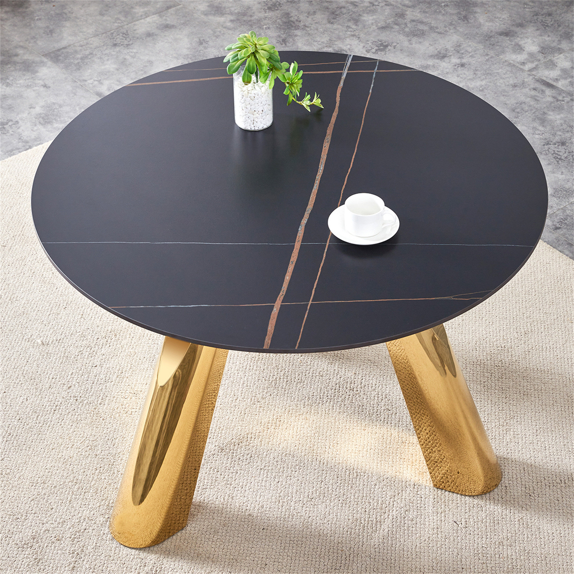 Wrought Studio™ The 42-Inch Stainless Steel Gold-Plated Flamed Granite ...