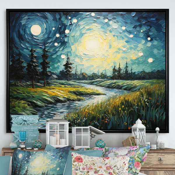 Millwood Pines Vangogh Dandelions In The Meadow II Framed On Canvas by ...