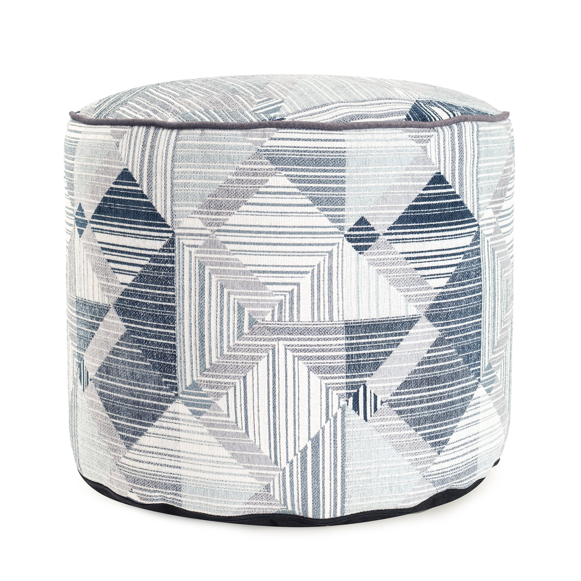 Latitude Run® Prisma Navy Tall Pouf | Wayfair