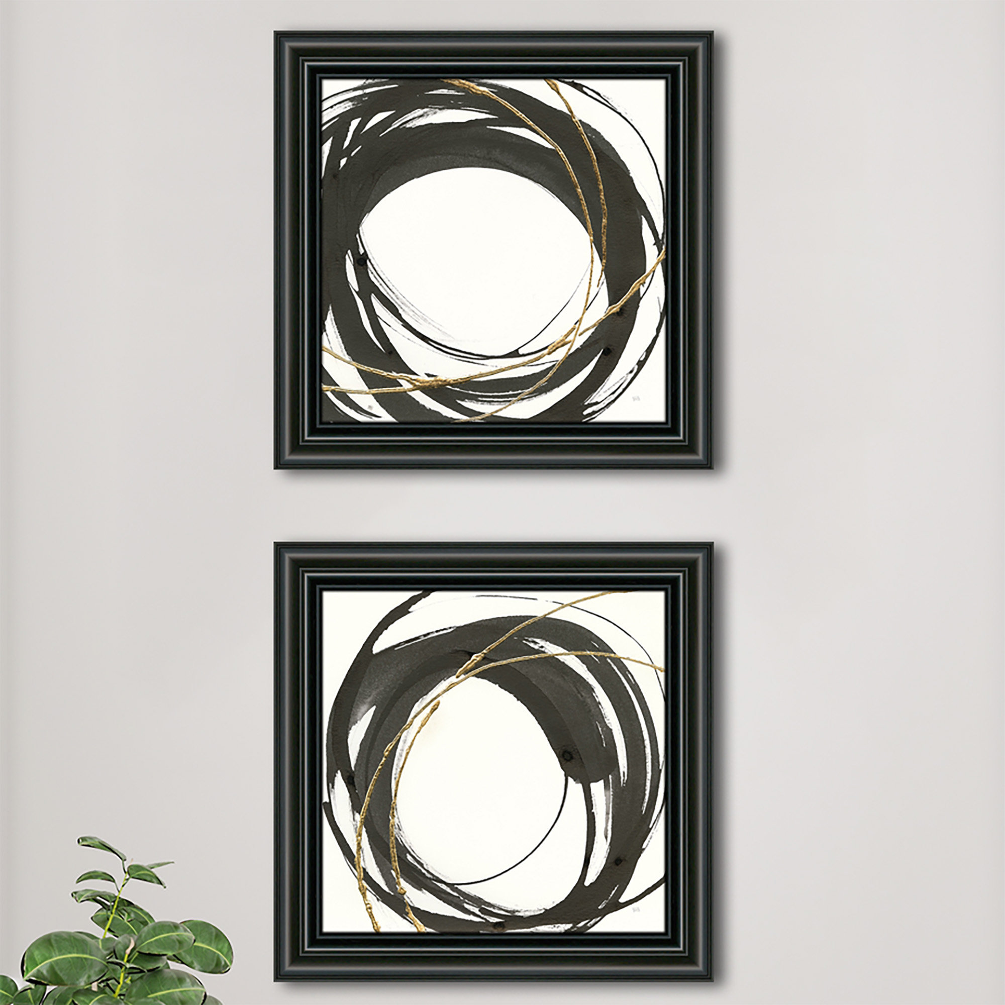 Mercer41 Gilded Enso - 2 Piece Picture Frame Print Set | Wayfair