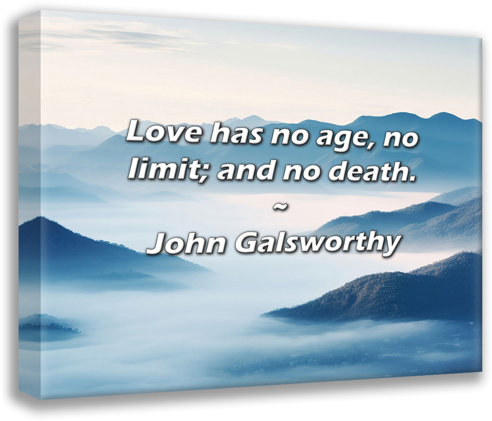 Ophelia & Co. John Galsworthy Quote: Love has no age, no limit; and no ...