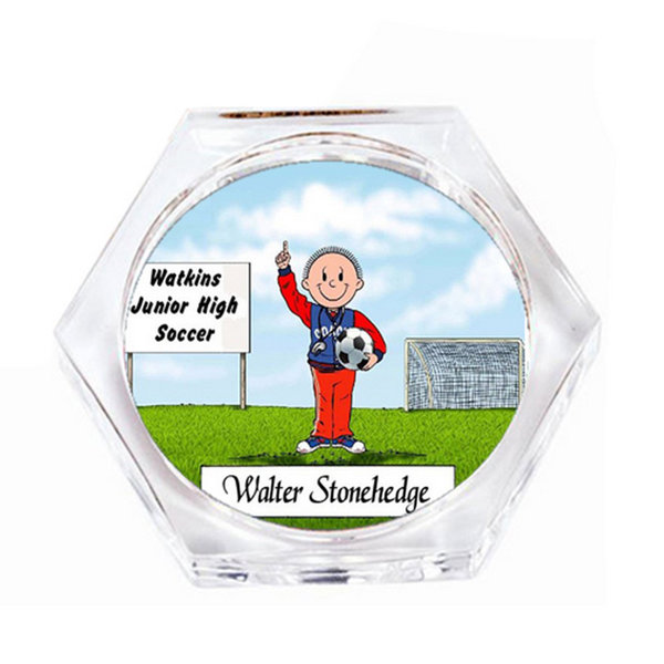 Printed Perfection Personalized Coach, Soccer - Male Drink Coaster Gift ...