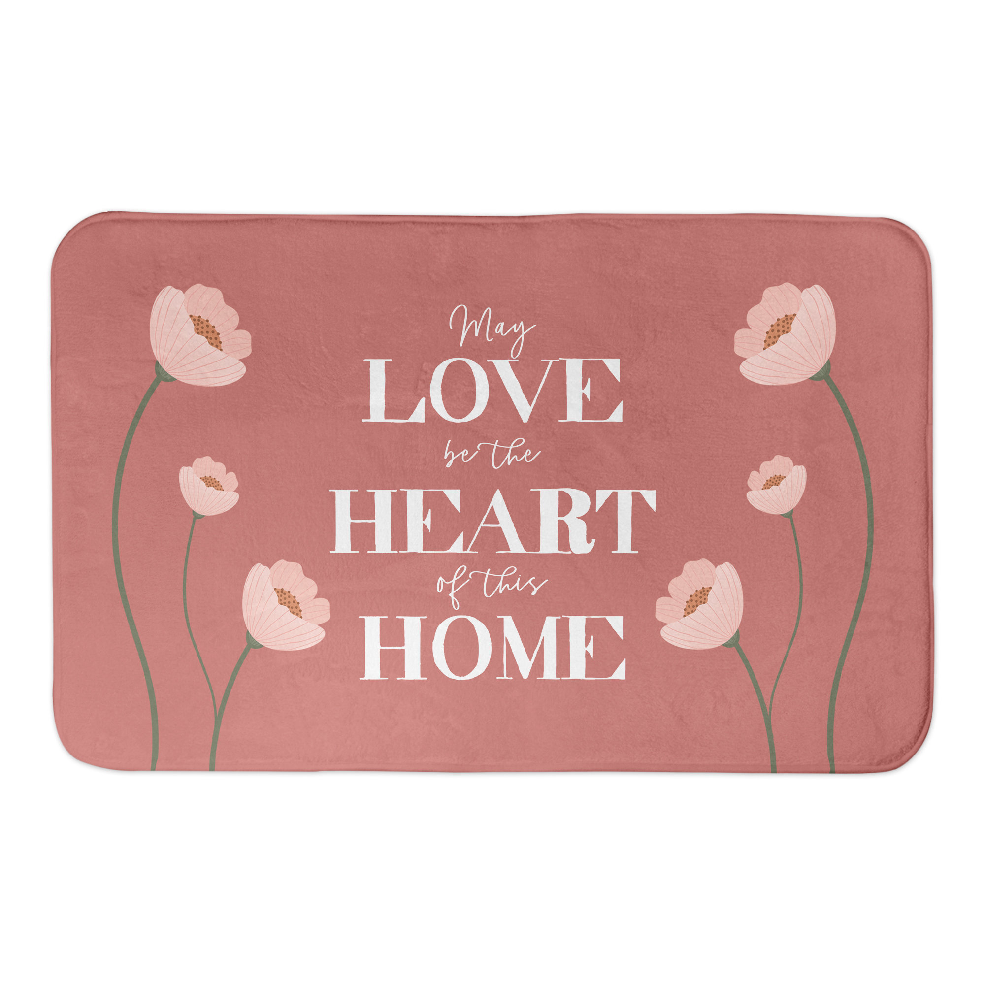 Red Barrel Studio® Beck Love Heart Home Bath Mat | Wayfair