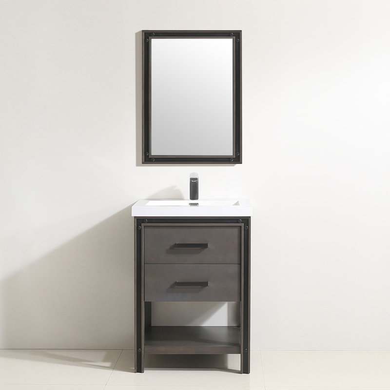 Wrought Studio Radegunda 25'' Single Bathroom Vanity with Resin Top ...