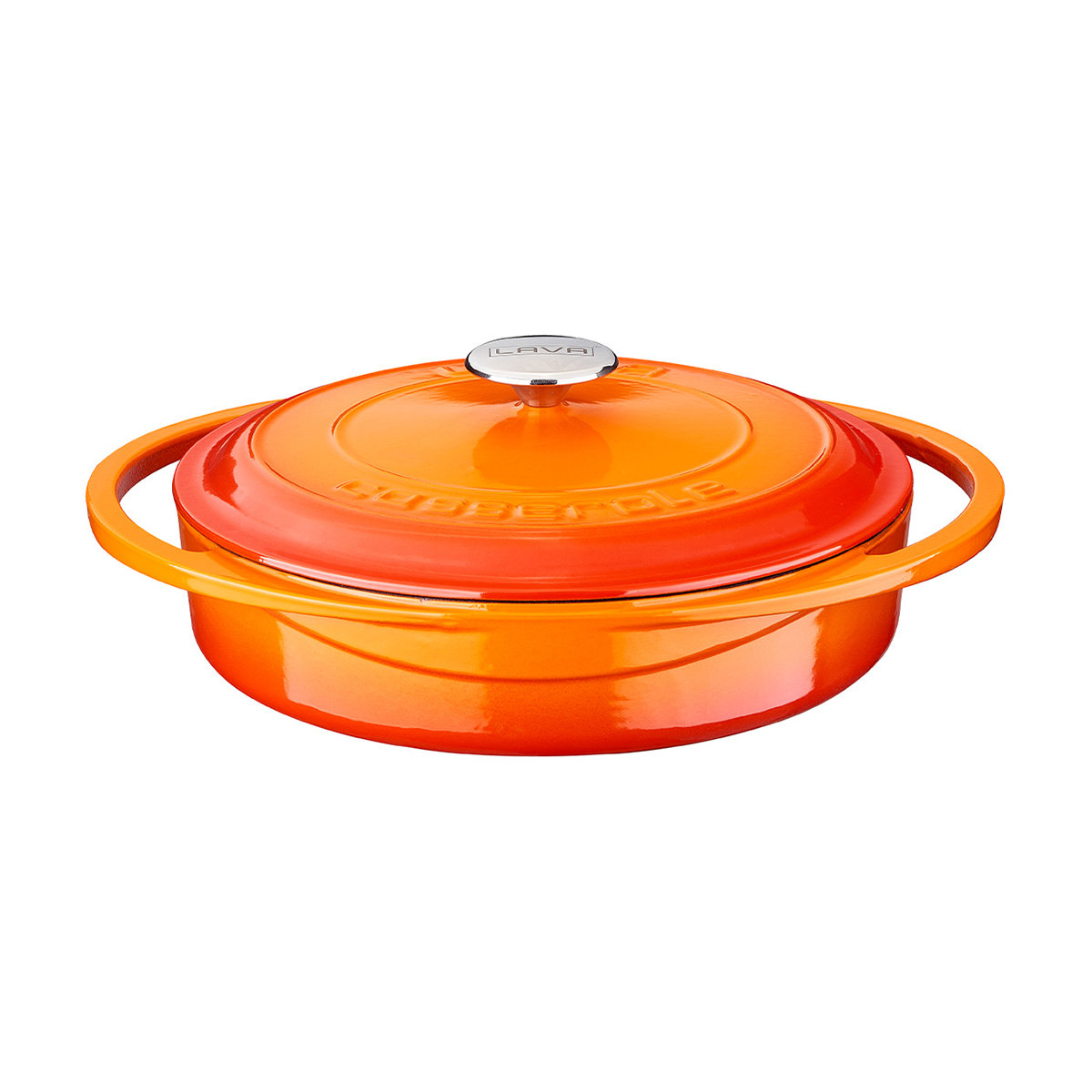 LAVA CAST IRON Lava Enameled Cast Iron Braiser 3.7 Qt. Round with Lid ...