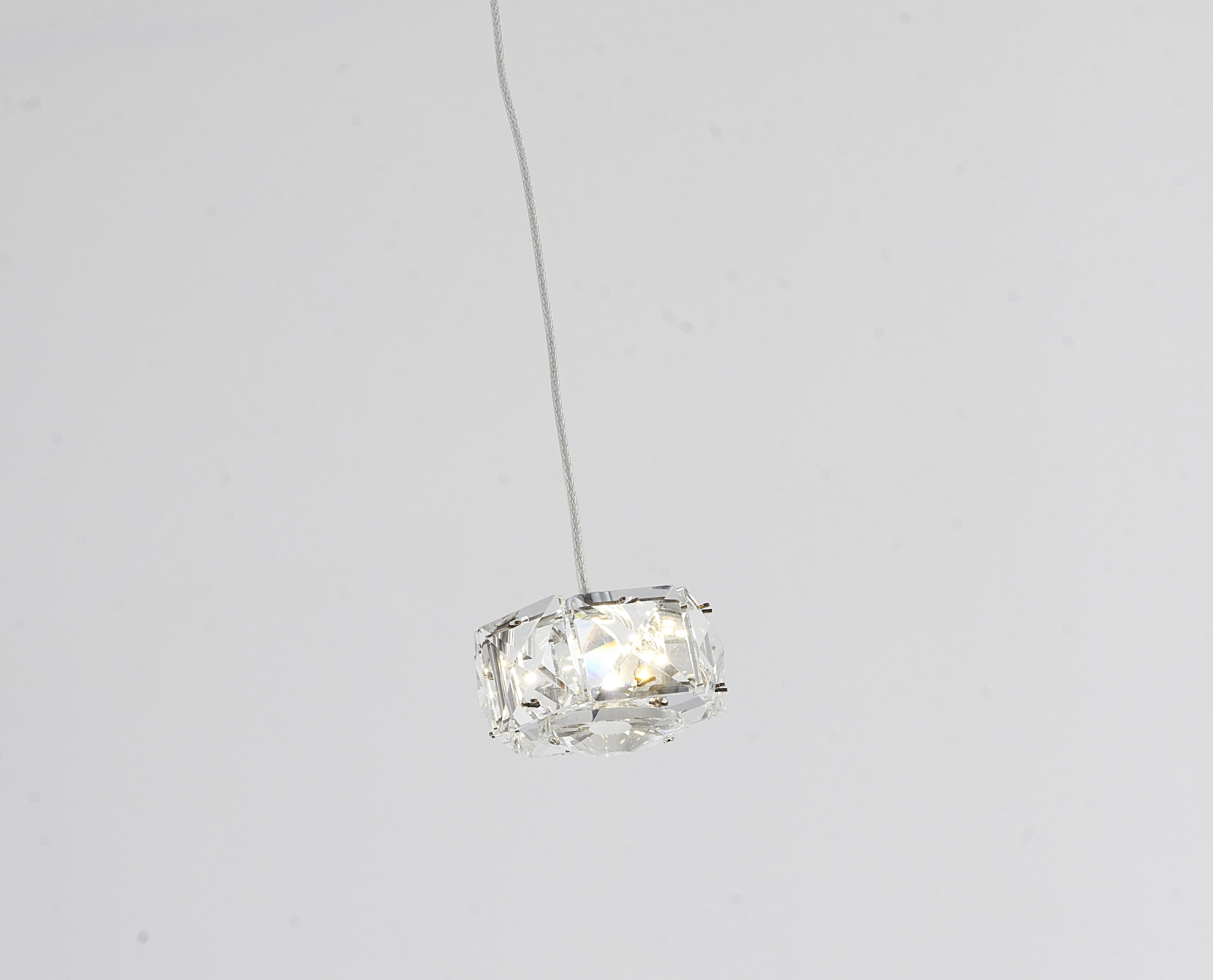 Orren Ellis Tregre 1-Light Chrome LED Pendant With Clear Crystals | Wayfair