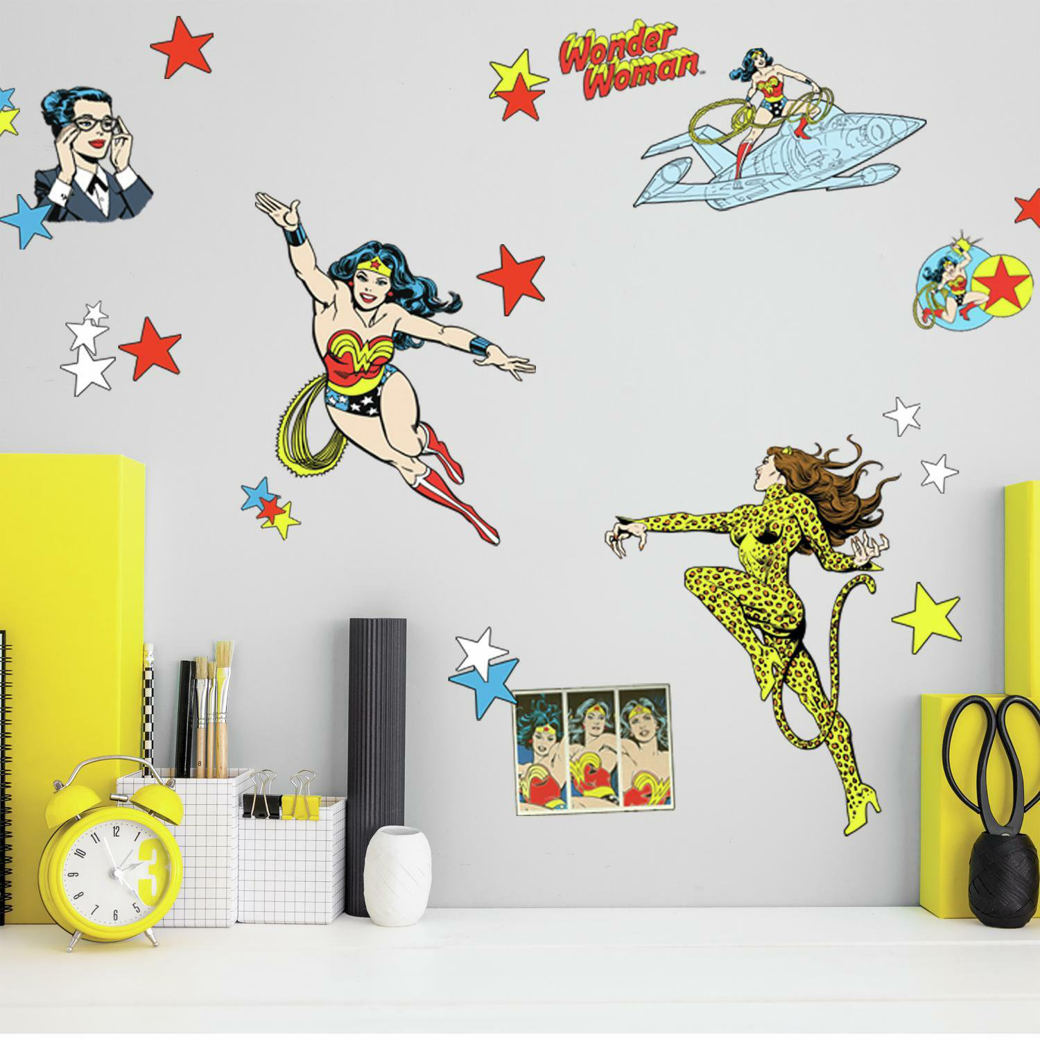 Room Mates Wonder Woman Cartoon Peel and Stick Wall Decal | Wayfair