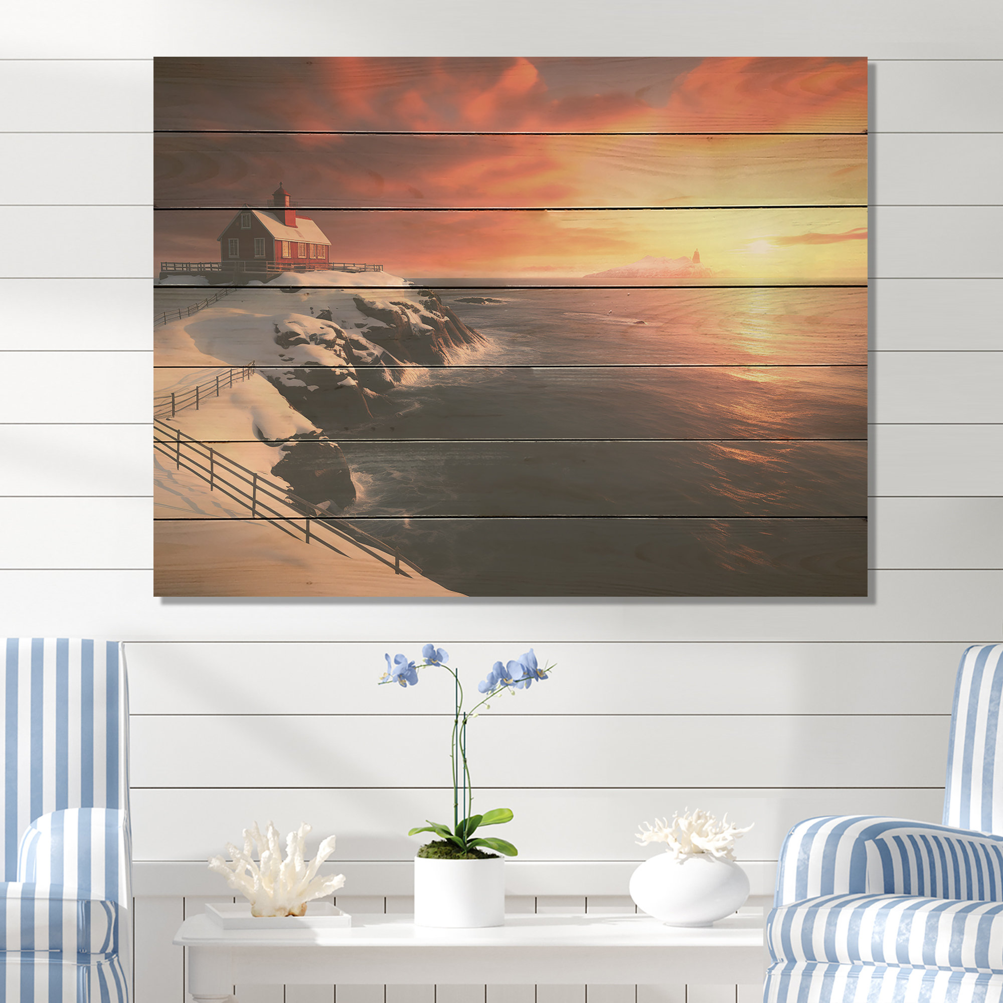 Breakwater Bay Coastal Lighthouse Guard In Alaska III - Beach Light ...