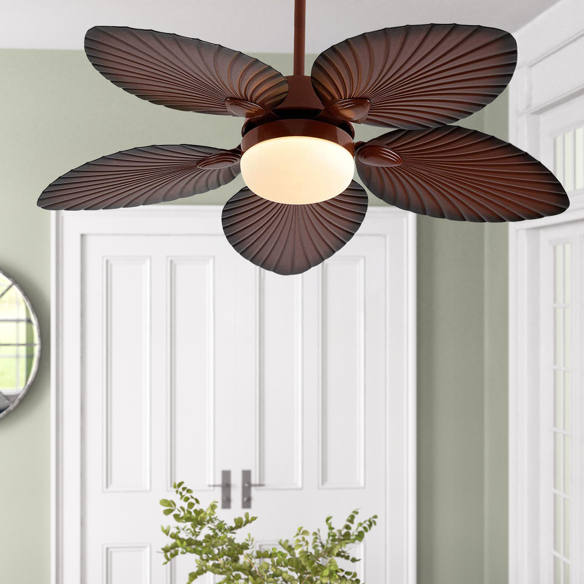 Bay Isle Home™ Hollenberg 52'' Ceiling Fan with LED Lights and Mute ...