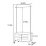 PPEDKS 360° Mobile Coat Rack with Dustproof Cabinet | Wayfair