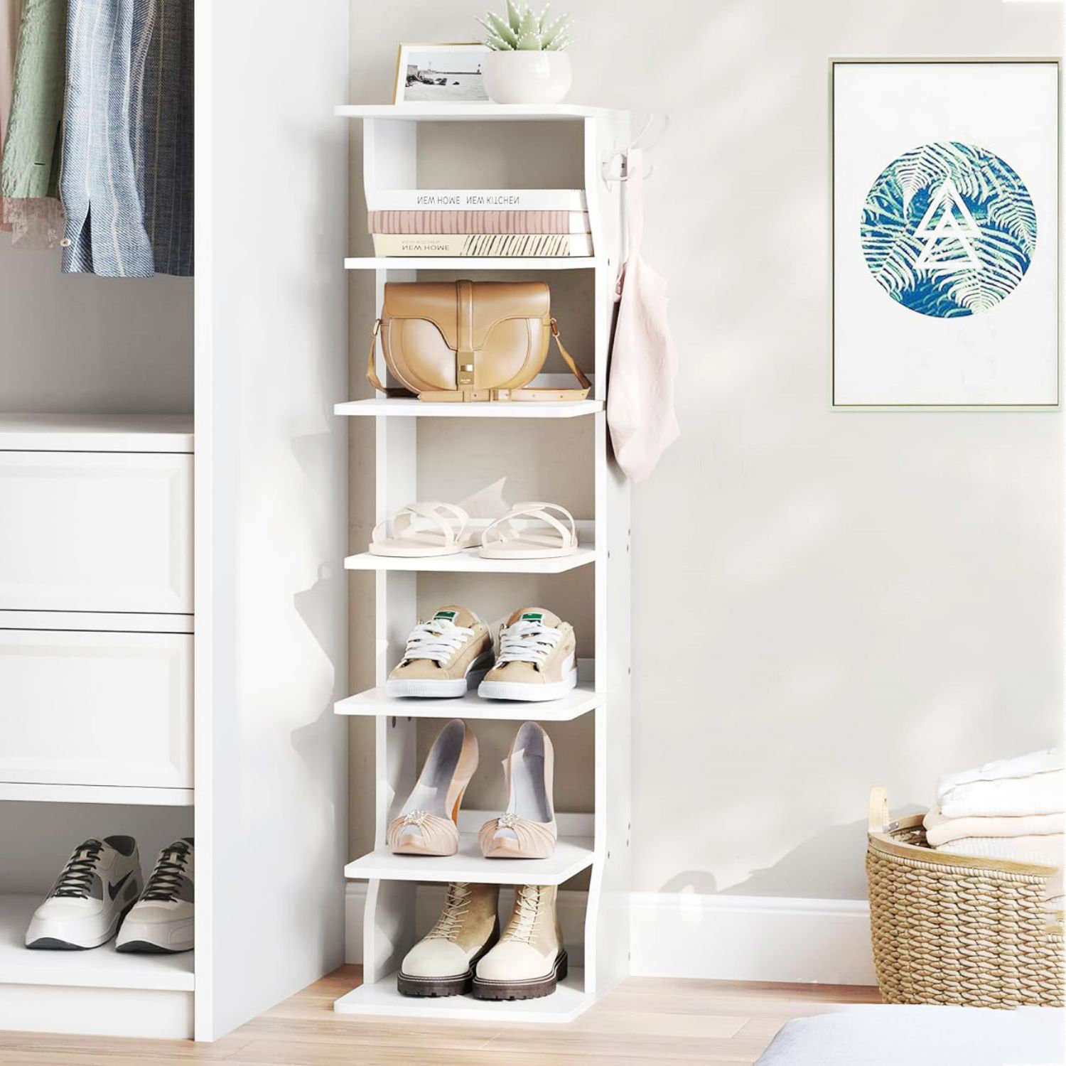 Latitude Run® 7 Tier Vertical Shoe Rack - Wayfair Canada