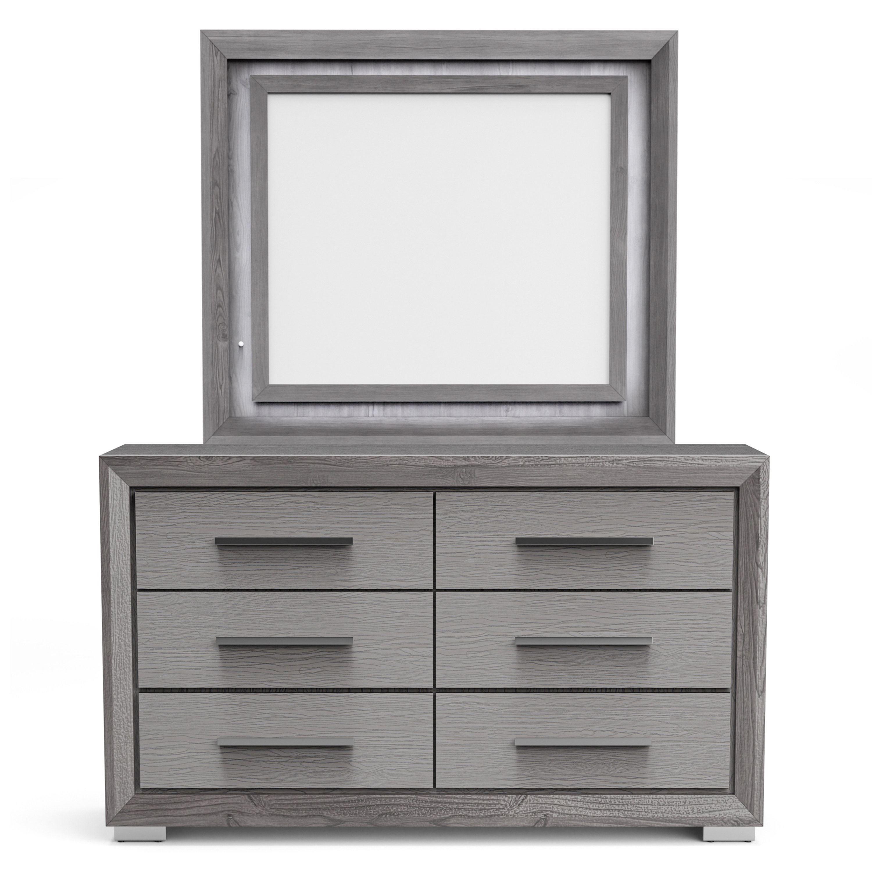 Ebern Designs Yanil Davydov 6-Drawer Dresser With Mirror | Wayfair