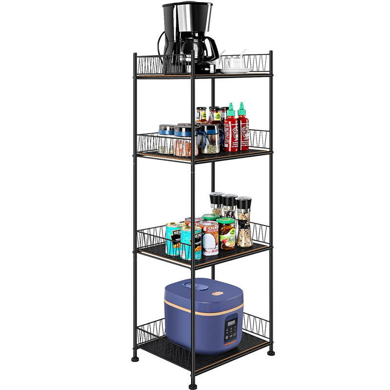 Rebrilliant Lallah 45.5" H x 12.6" W x 16.7" D 4 Tier Storage Rack ...