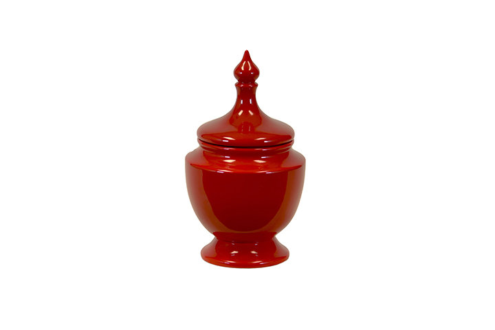 Urban Trends 13.5" Red Ceramic Jar with Lid | Wayfair