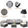 XIZZI 7 Piece Set With Section And End Table Outdoor Sofa Combination ...