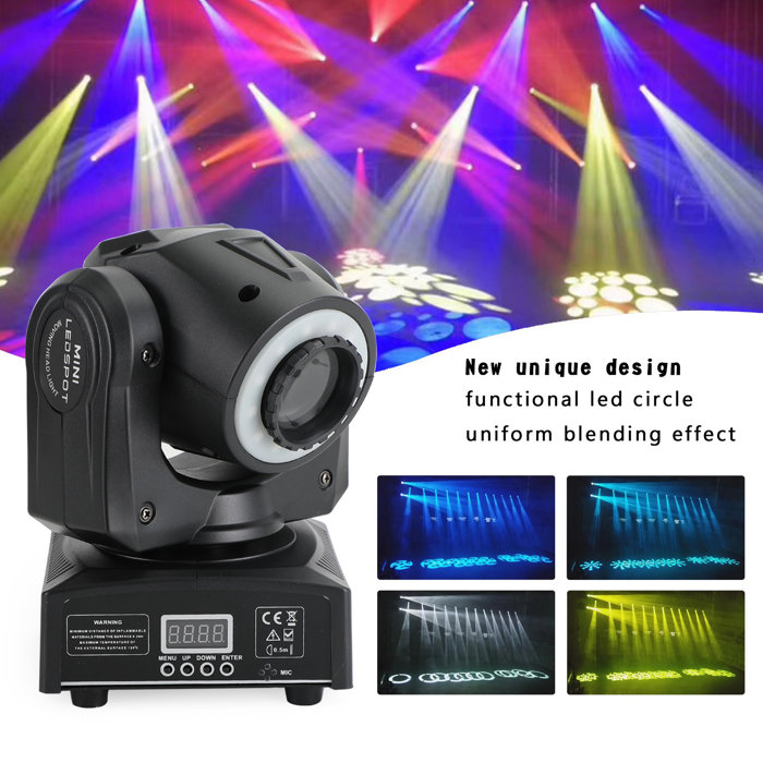 The Holiday Aisle® 100W RGBW LED Beam Gobo Spot Light Moving Head Stage ...