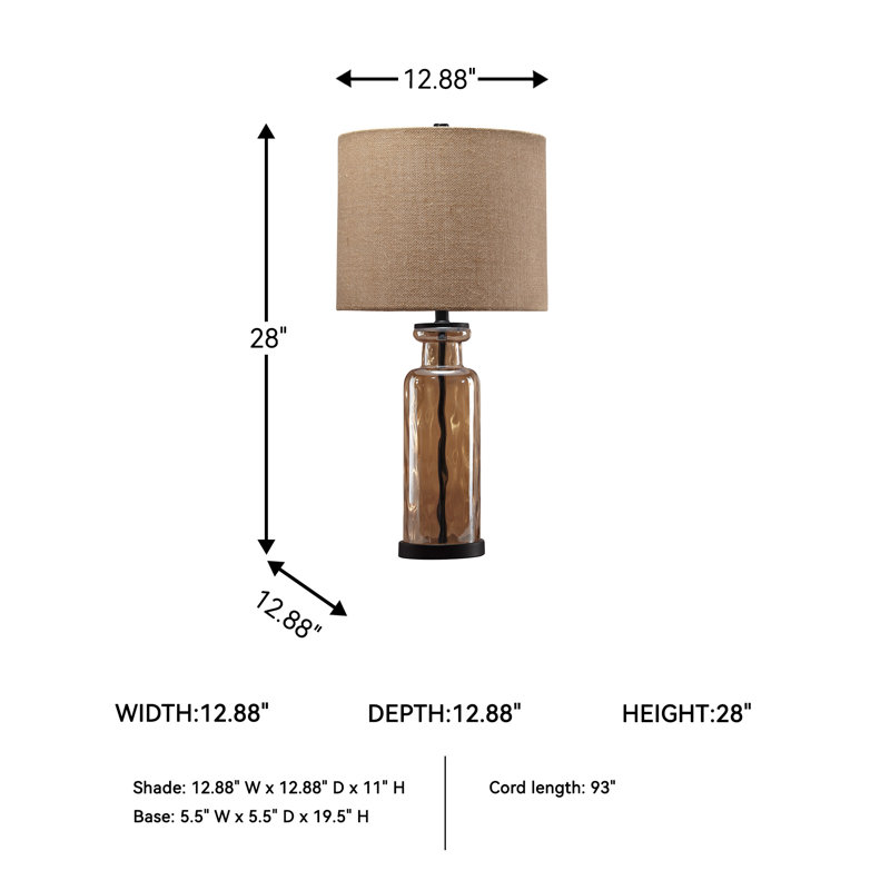 Lark Manor™ Arva 28" Champagne Table Lamp & Reviews | Wayfair