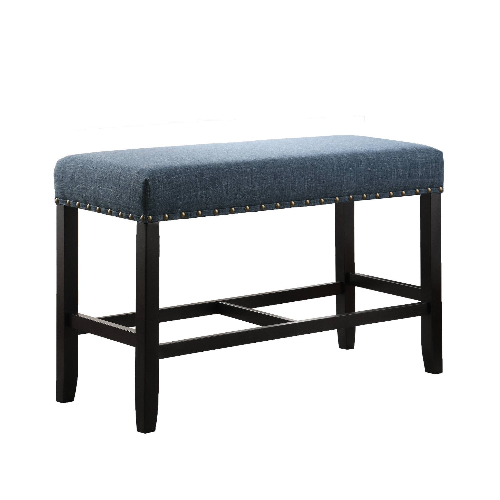 Winston Porter Fabric Dining Bench In Blue With Stable Structure And ...