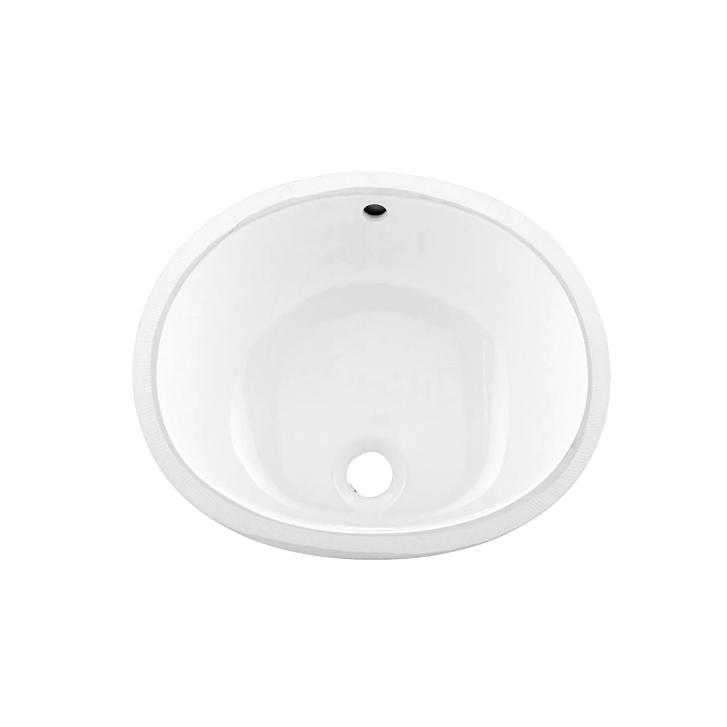DAX 14.93'' White Ceramic Oval Undermount Bathroom Sink | Wayfair