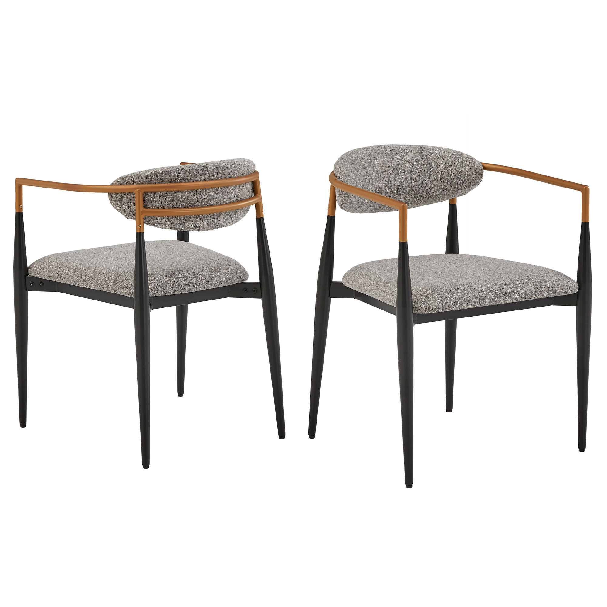 Wade Logan® Asharani Fabric Upholstered Back Armchair, Copper/Black ...