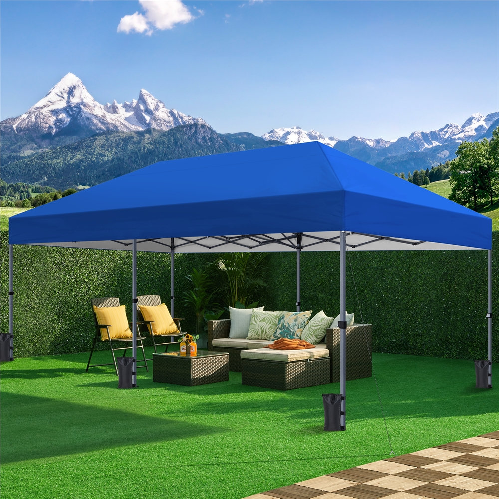 Yaheetech 10 x 20 FT Pop-up Canopy with One-Push-To-Lock Setup ...