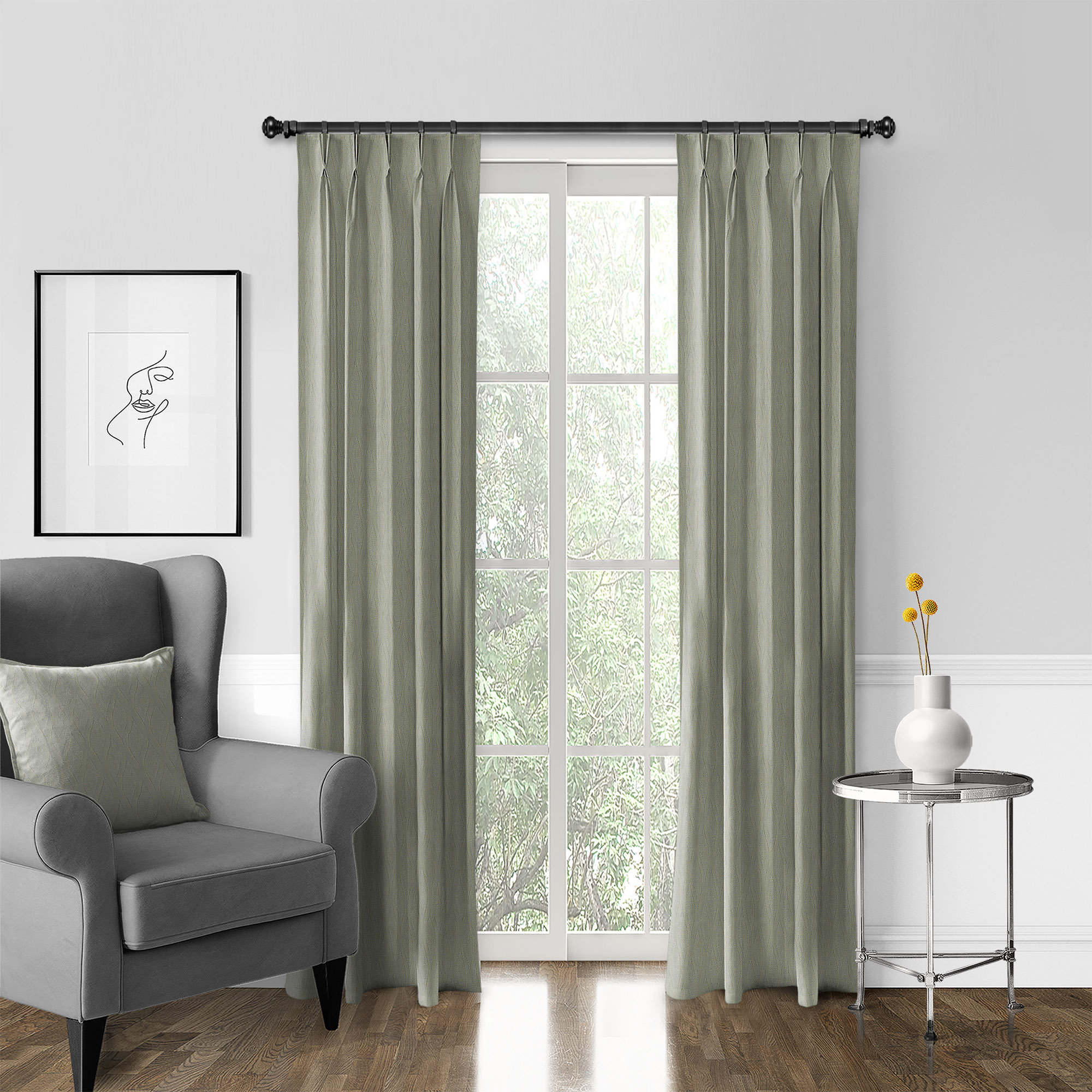 The Tailor's Bed Polyester Room Darkening Curtains / Drapes Pair ...