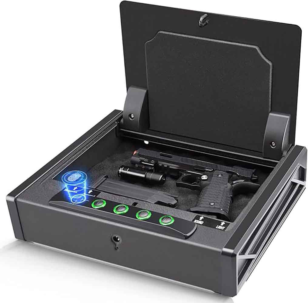 ZKT Biometric Passcode Gun Safe Ca Doj Approved Quick Access & Reviews ...