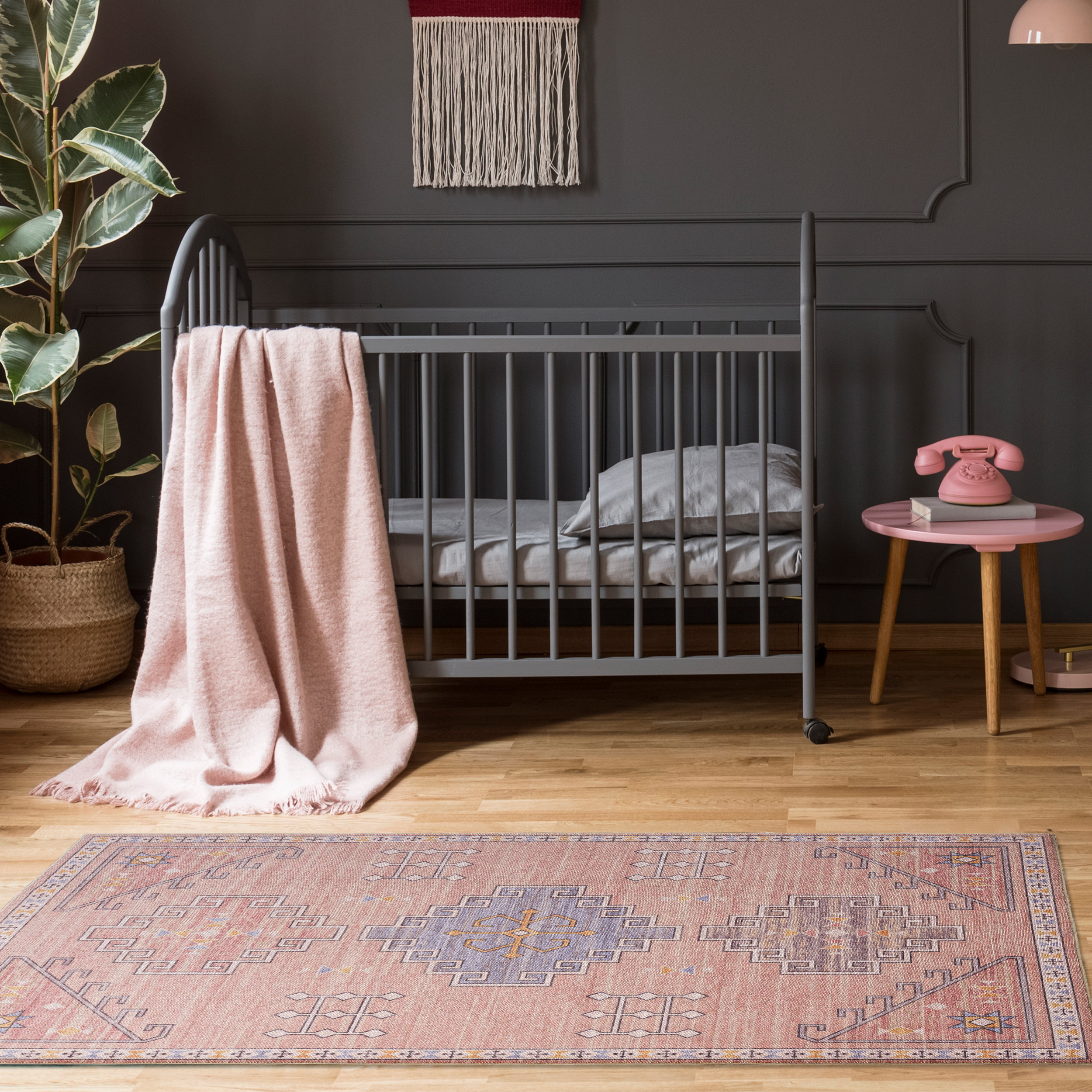 Union Rustic Maril Emerson Pink And Blue Area Rug - Wayfair Canada