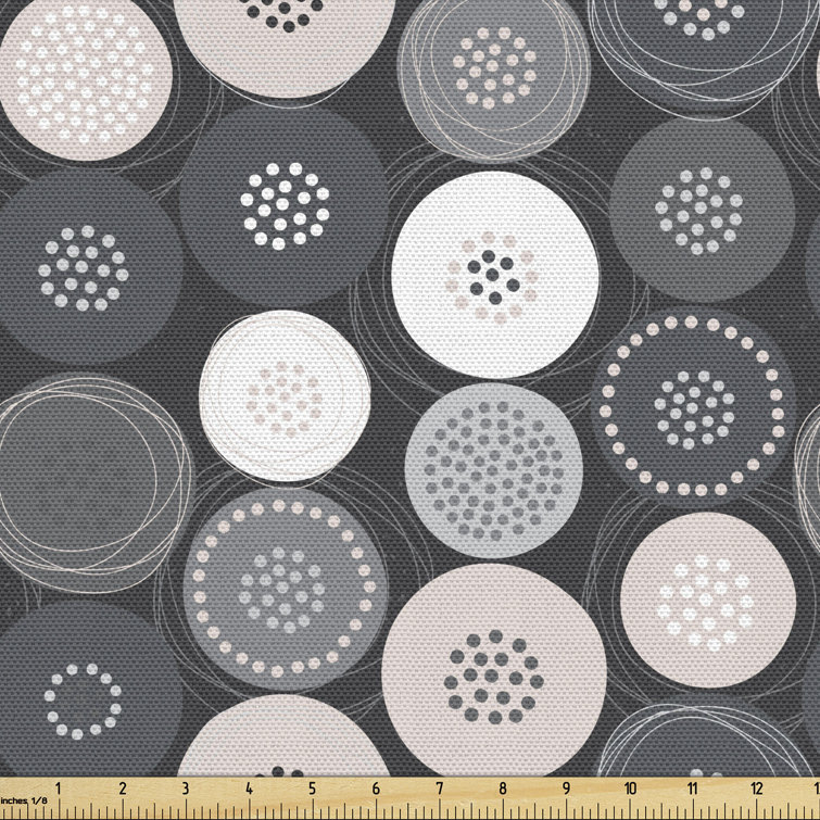 Metro Lane Magallon Circular Round Motifs Fabric | Wayfair.co.uk