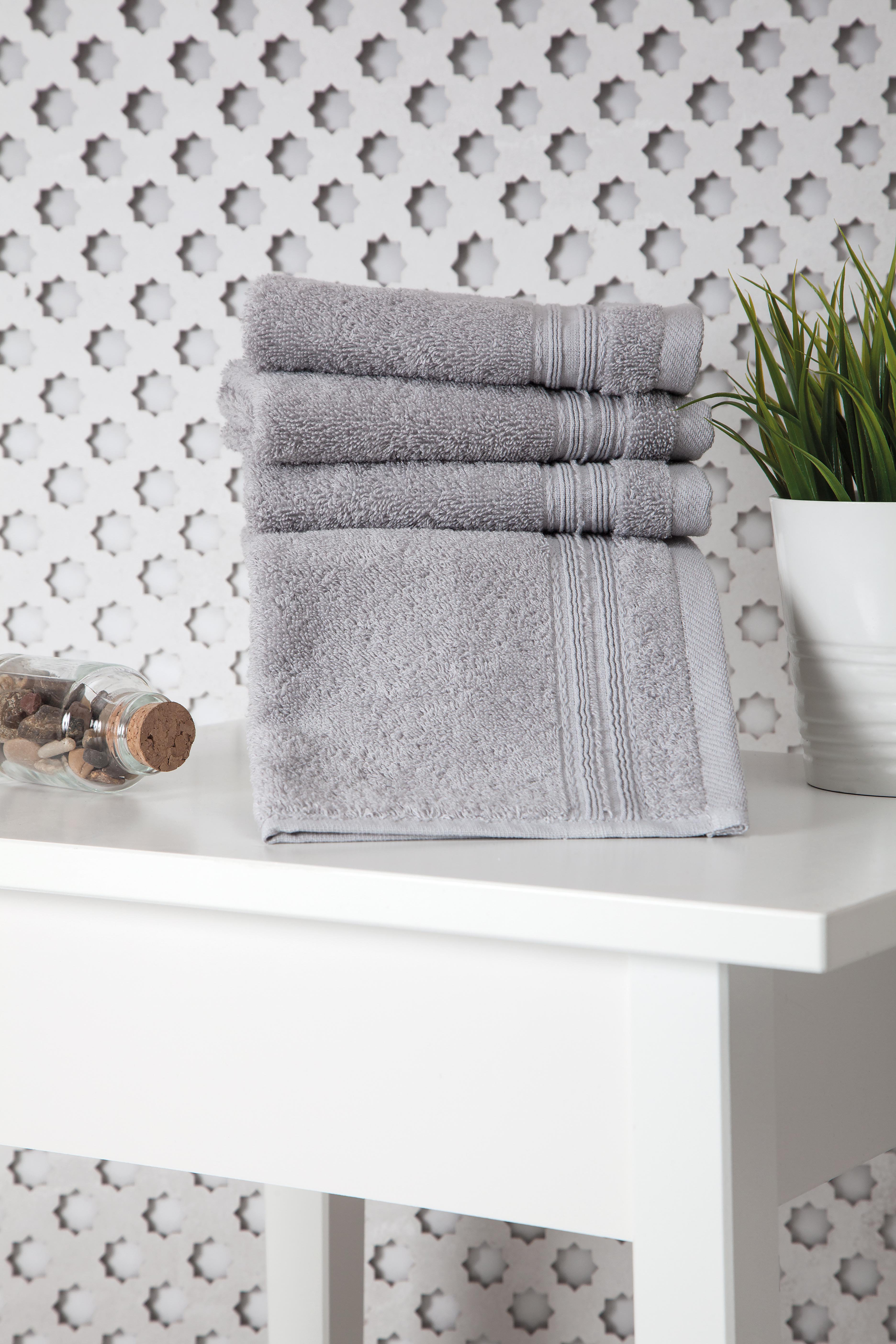 Highland Dunes Ziegler 4 Piece Turkish Cotton Washcloth Towel Set | Wayfair