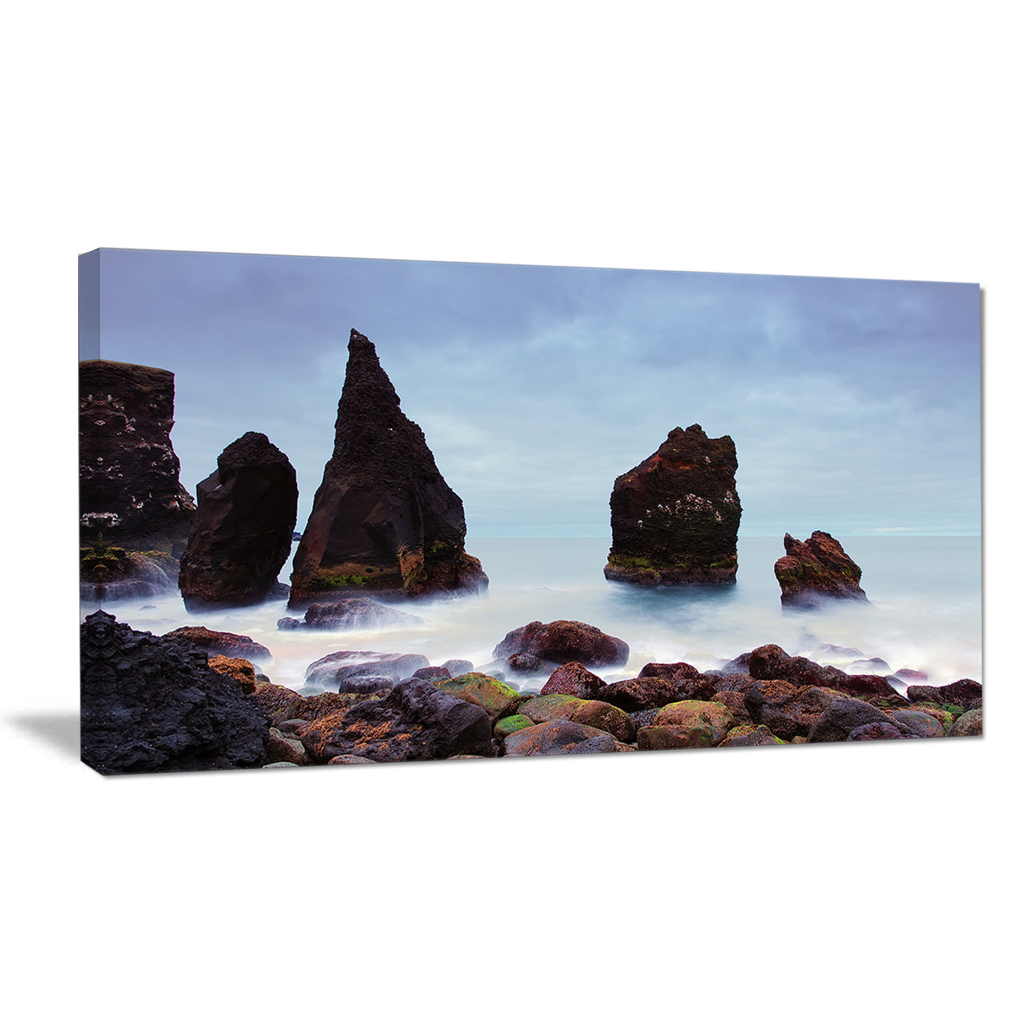 Design Art 'Sharp Rocky Coastline Raykjanes' Photographic Print on ...
