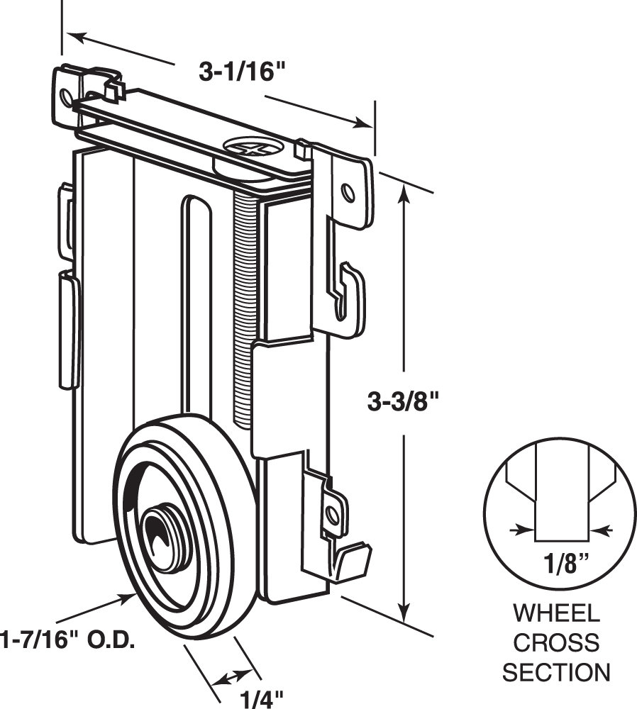 Prime-Line Flat Mirror Door Roller | Wayfair
