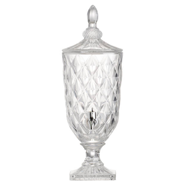 House of Hampton® Gareth 19" Lidded Drink Dispenser - Clear, Polished ...