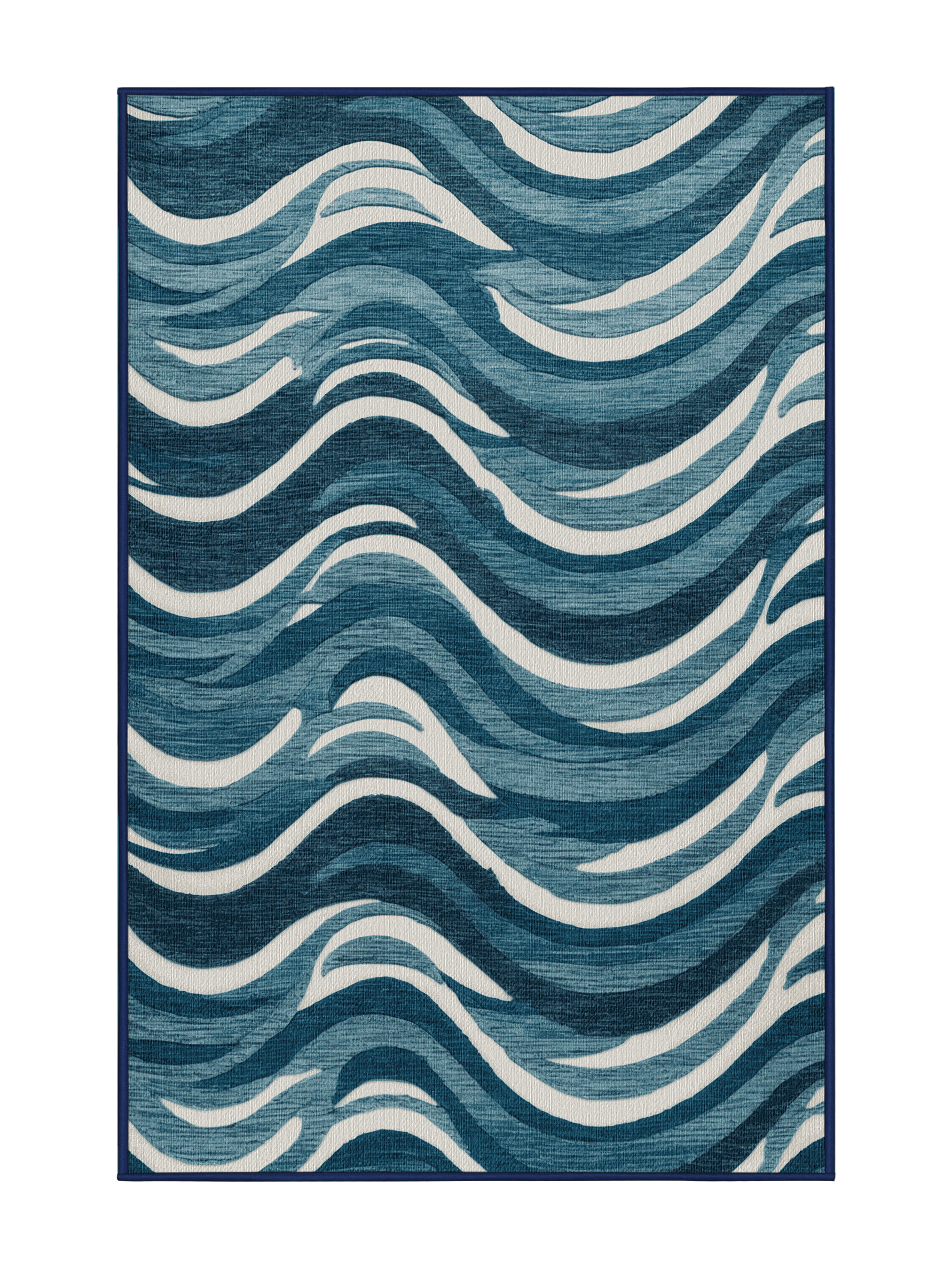 Rosecliff Heights Washable Wave Length Plus Coastal Area Rug | Wayfair