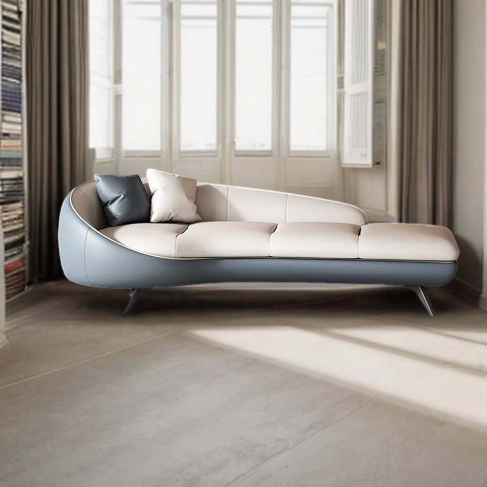 Orren Ellis Kiaralee Faux Leather Chaise Lounge | Wayfair