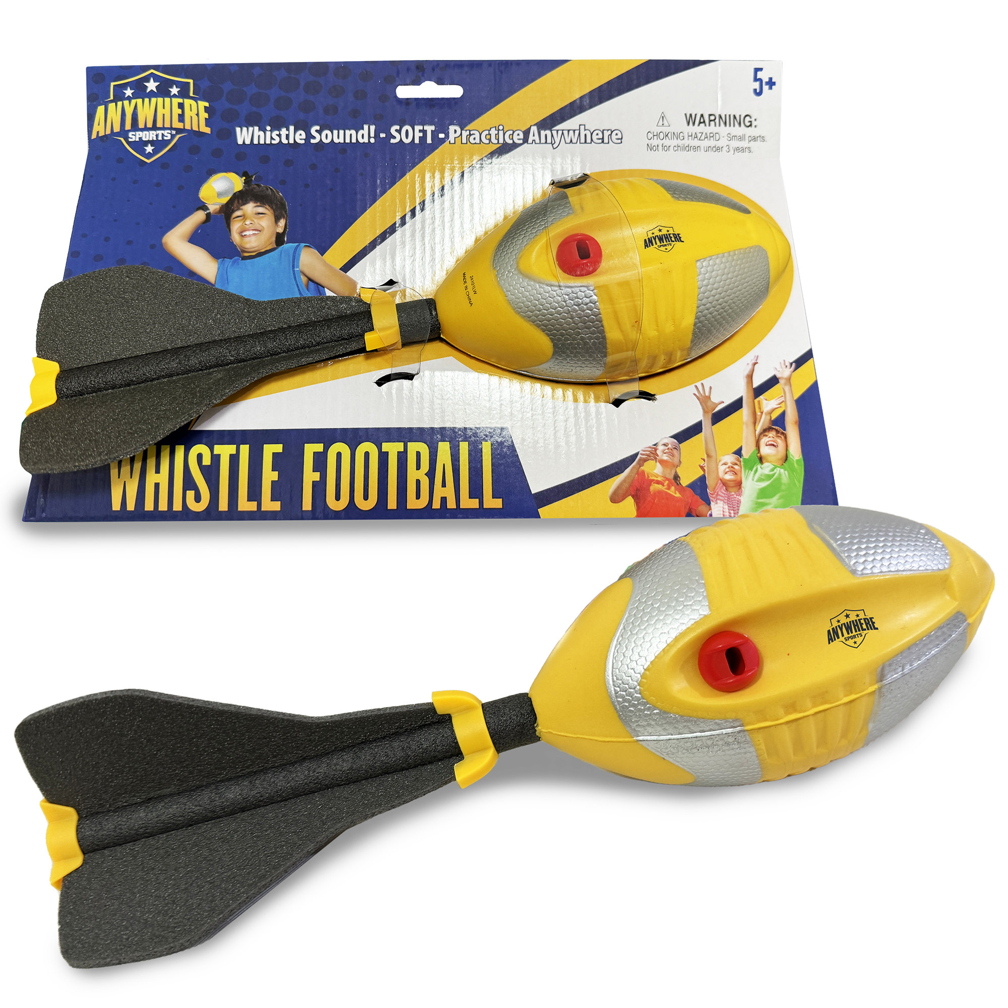 Thin Air Brands Anywhere Sports: Whistle Football - 12" Squishy Foam ...