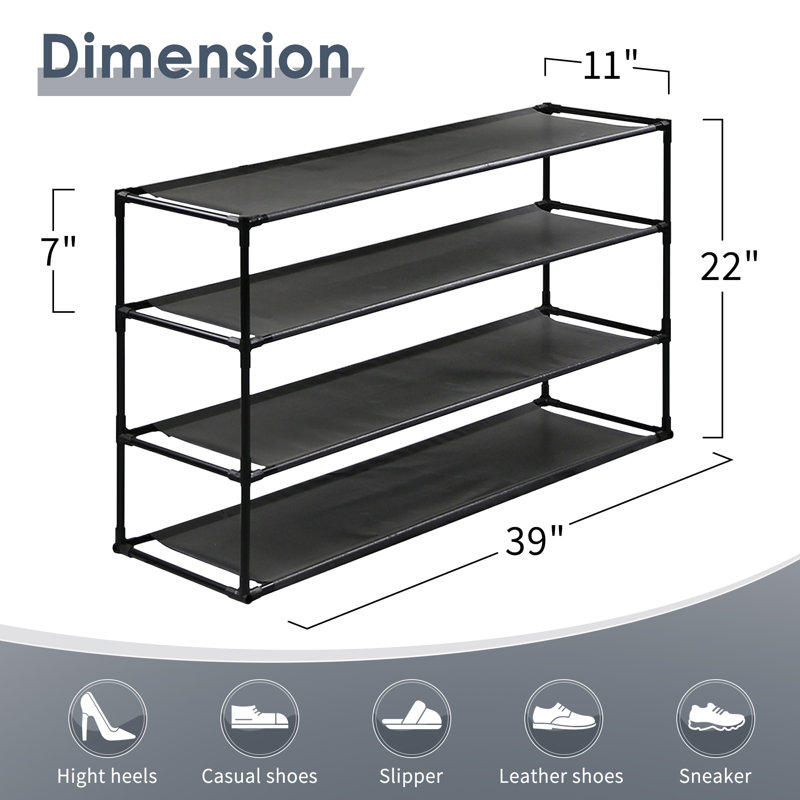 Rebrilliant 20 Pair Stackable Shoe Rack & Reviews | Wayfair