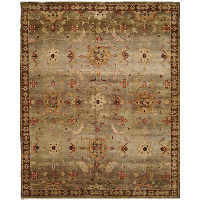 Madison Couture Rugs Oriental Hand-Knotted Wool Blue/Gray/Brown Area ...