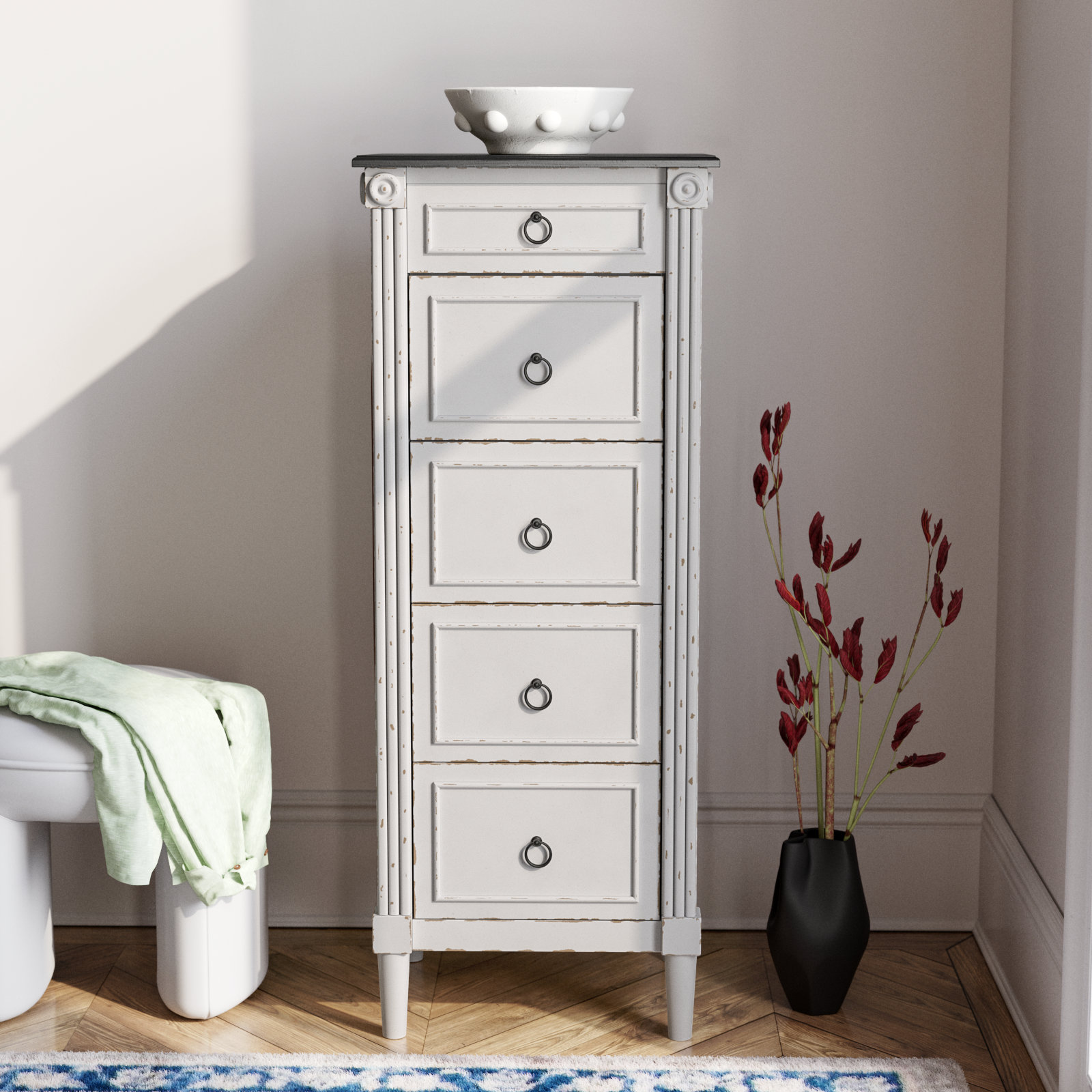 Kelly Clarkson Home Luna 5 - Drawer Lingerie Chest with Mirror ...