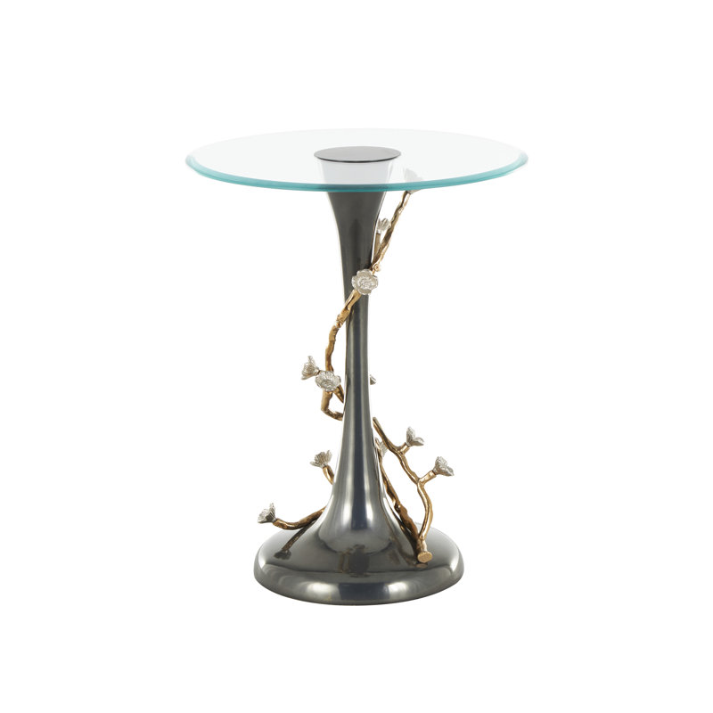 House of Hampton® Revell Glass Abstract End Table & Reviews | Wayfair